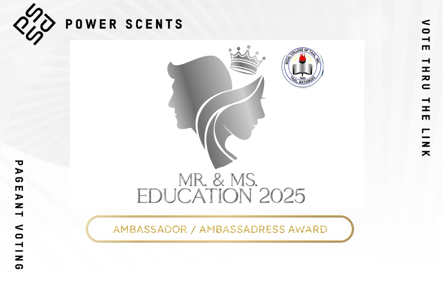 Mr & Ms Education 2025 - Power Scents Award - Pageant Vote PH