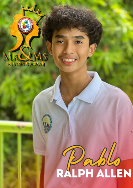 Ralph Allen Pablo - Mr. and Ms. Statistics 2024 (EBSIS) - Pageant Vote PH