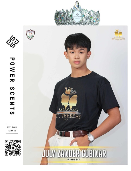 July Zander Cubinar - Mr. & Miss St. Therese 2025 - Power Scents Award - Pageant Vote PH